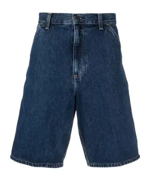 Carhartt Work In Progress Single Knee Denim Shorts - Blue