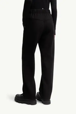 Moncler Logo Embroidered Drawstring Pants - Black