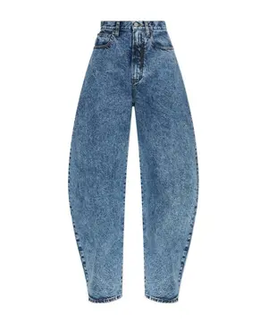 Alaïa Snow Denim Round Jeans