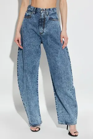 Alaïa Snow Denim Round Jeans