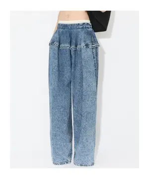 Alaïa Basque Denim Trousers - Blue