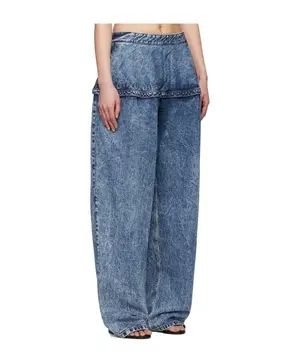 Alaïa Basque Denim Trousers - Blue