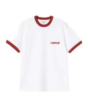 Carhartt Work In Progress S/s Ip Ringer Logo T-shirt - White/red/red