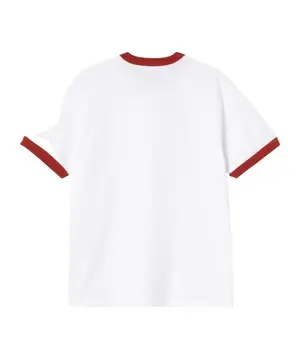 Carhartt Work In Progress S/s Ip Ringer Logo T-shirt - White/red/red