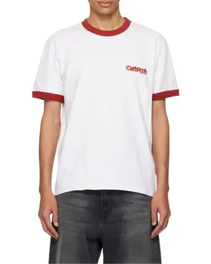 Carhartt Work In Progress S/s Ip Ringer Logo T-shirt - White/red/red