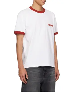 Carhartt Work In Progress S/s Ip Ringer Logo T-shirt - White/red/red