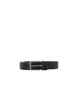 Hugo Boss Logo Engraved Belt - Black
