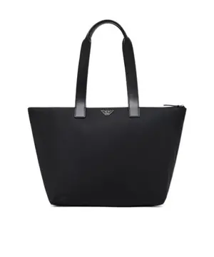 Emporio Armani Foldable Tote Bag With Storage Bag - Black