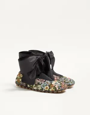 Valentino Garavani Rythmika Ballerina In Après L'hiver Jacquard Fabric