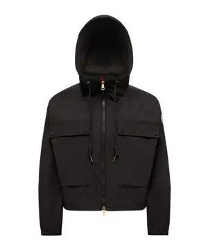 Moncler Logo Patch Zip-up Jacket