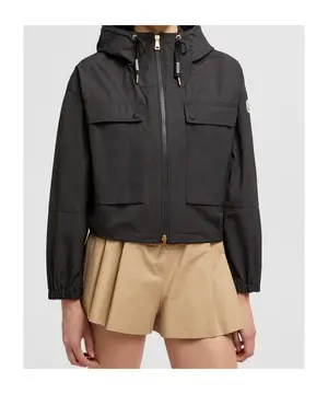 Moncler Logo Patch Zip-up Jacket