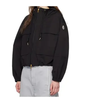 Moncler Logo Patch Zip-up Jacket