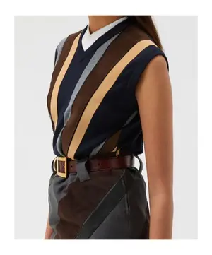 Versace Patchwork Knitted Vest