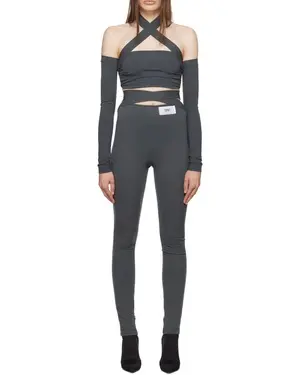Dolce & Gabbana Crossover-strap High-waisted Leggings