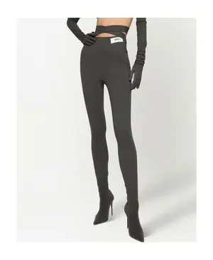 Dolce & Gabbana Crossover-strap High-waisted Leggings