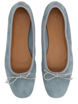 AeydĒ Bow Detailed Slip-on Flats - Gray