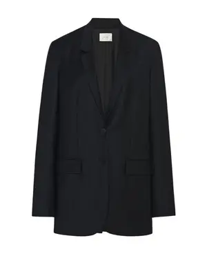THE ROW Dustina Virgin Wool Flannel Blazer - Black