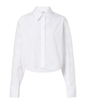 Simkhai Lace-trimmed Cotton Poplin Shirt