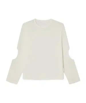 Gimaguas Julian Cut-out Long-sleeved Cotton T-shirt - White
