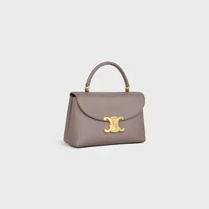 Celine Teen Nino Bag In Supple Grained Calfskin - Gray