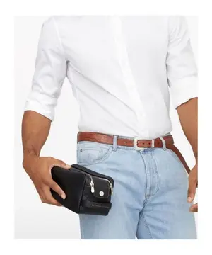 Brunello Cucinelli Zipped Wash Bag - Black