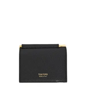 TOM FORD Logo Stamp Bi-fold Wallet - Black