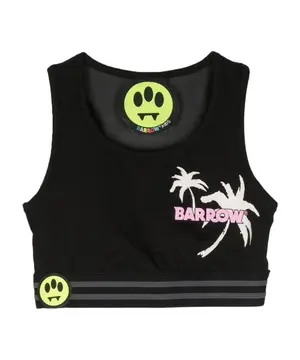 BARROW Logo-print Sleeveless Top - Black