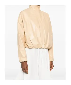 Alaïa High-neck Leather Jacket