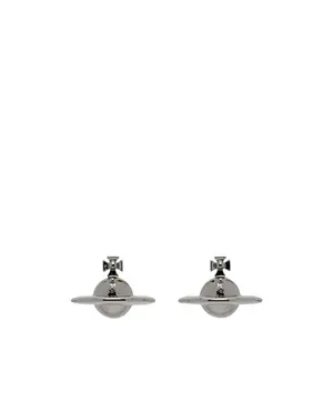 VIVIENNE WESTWOOD Solid Orb Logo Earrings - Gray