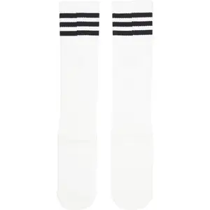 Y3 Logo Stripe Knee High Socks