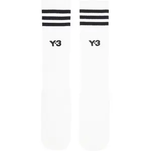 Y3 Logo Stripe Knee High Socks