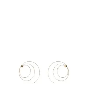 Alaïa Logo Engraved Spiral Earrings