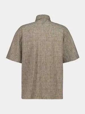Bottega Veneta Sahara Mel Short-sleeve Flecked Shirt