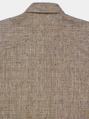 Bottega Veneta Sahara Mel Short-sleeve Flecked Shirt