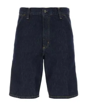 Carhartt Work In Progress Single Knee Denim Shorts - Black