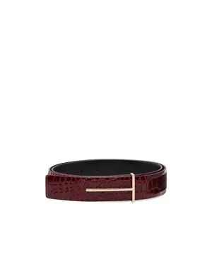 TOM FORD Embossed Leather Belt