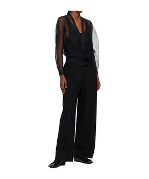 Issey Miyake Pleated Wide-leg Trousers