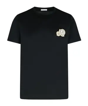 Moncler Logo Patch Crewneck T-shirt - Black