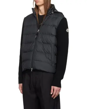 Moncler Logo Patch Padded Cardigan
