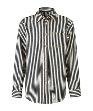 Bottega Veneta Striped Long-sleeved Shirt - Black