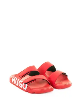 Hugo Boss Logo Slippers - Red