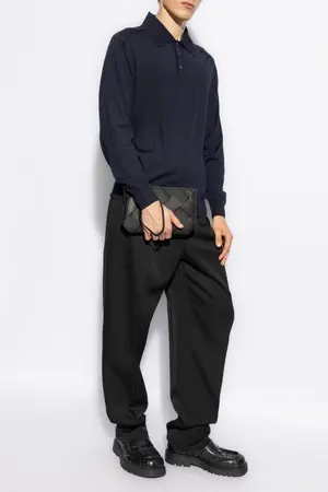 Bottega Veneta Long Sleeved Knitted Polo Shirt