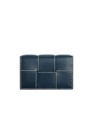 Bottega Veneta Cassette Business Card Case - Blue