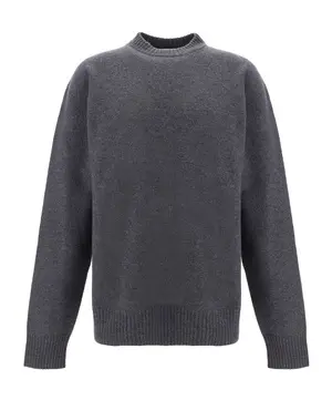 JIL SANDER Crewneck Knitted Jumper - Black
