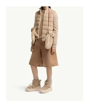 Moncler Padded Teddy Wool Zip-up Cardigan