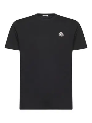 Moncler 3 Packs Logo Patch Crewneck T-shirt - Black