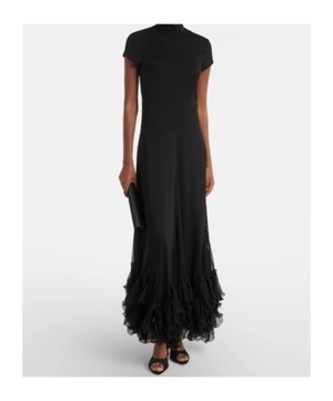 ROTATE BY BIRGER CHRISTENSEN Ruffled Maxi Dress