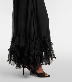 ROTATE BY BIRGER CHRISTENSEN Ruffled Maxi Dress