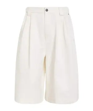 ADIDAS ORIGINALS Wide-leg Denim Shorts - Clouds White