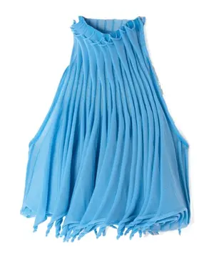 Alaïa Short Pleated Turtleneck Top